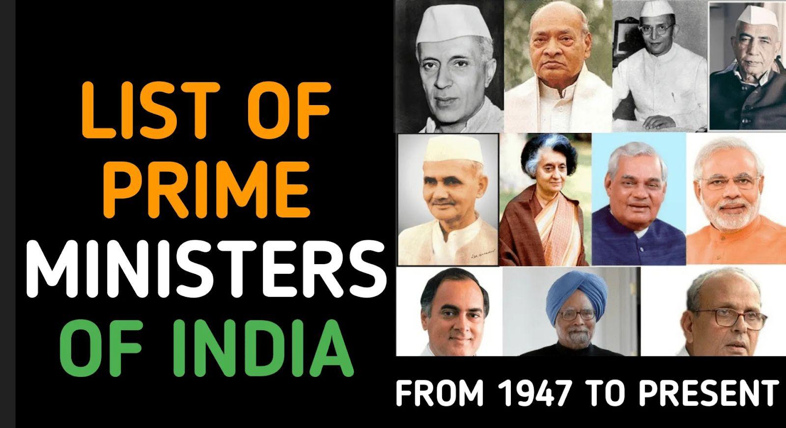 List of Prime Ministers of India: PM List of India 1947–2026