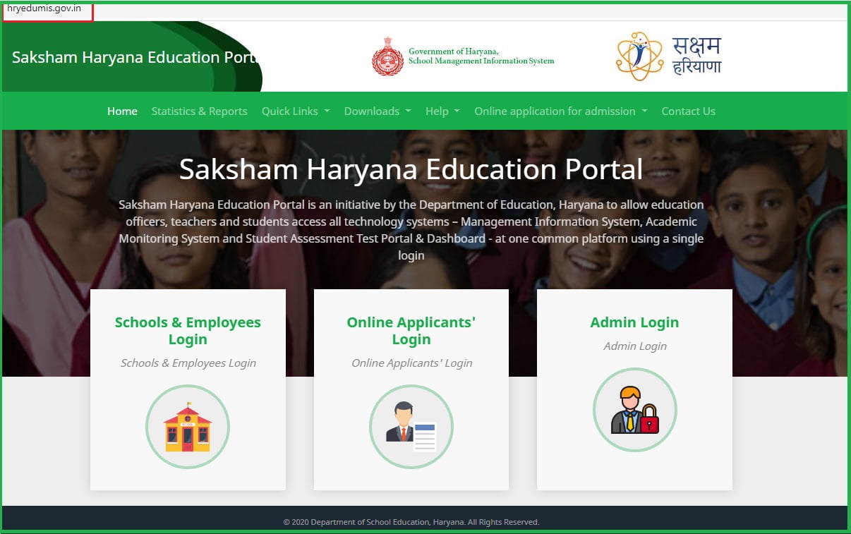 MIS Portal Haryana - Data Entry Status, hryedumis.gov.in login